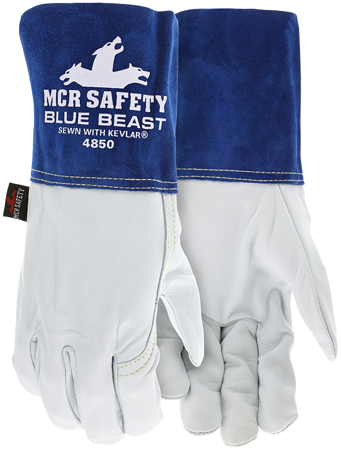 4850 - Blue Beast Leather Welding Work Gloves – MCR Safety's Buy & Try