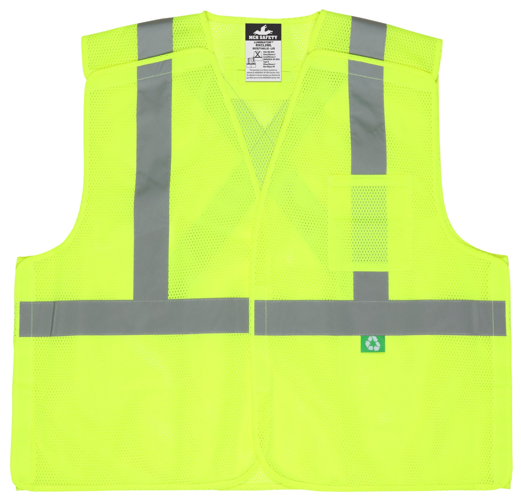 RXCL2ML - Hi Vis Reflective Lime Safety Vest – MCR Safety's Buy & Try