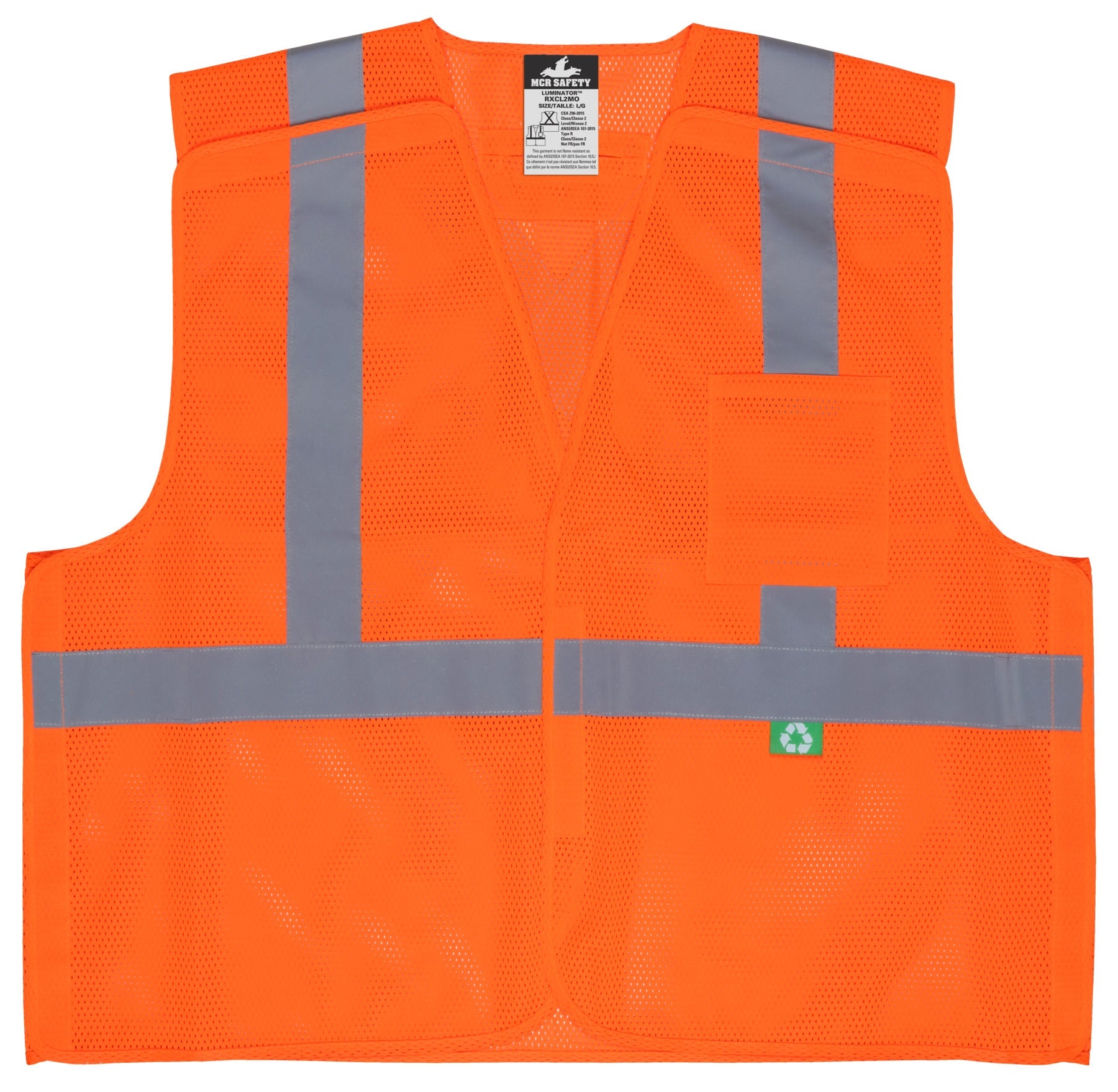 RXCL2MO - Hi Vis Reflective Orange Safety Vest – MCR Safety's Buy & Try