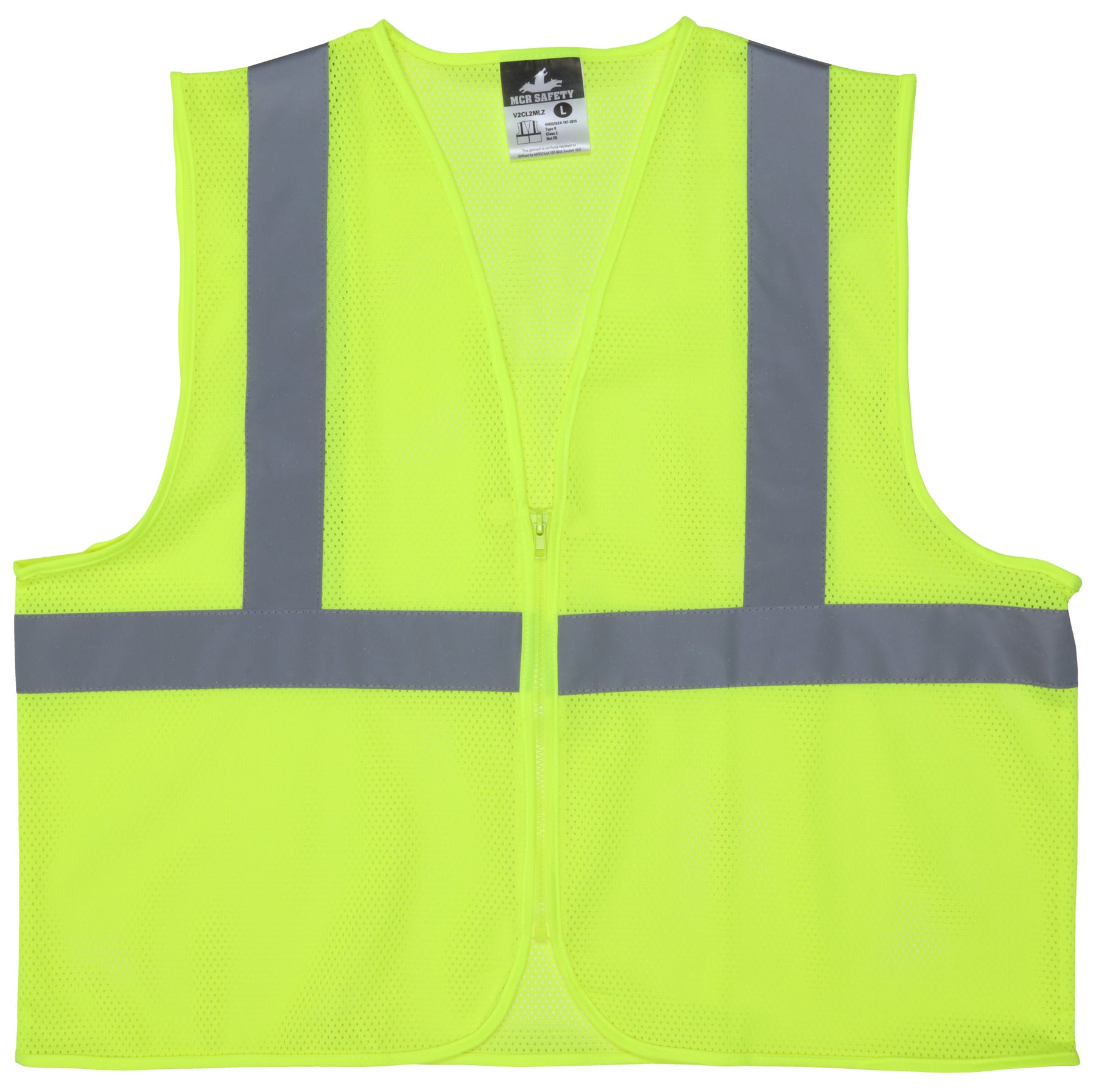 V2CL2MLZ - Hi Vis Reflective Lime Safety Vest – MCR Safety's Buy & Try