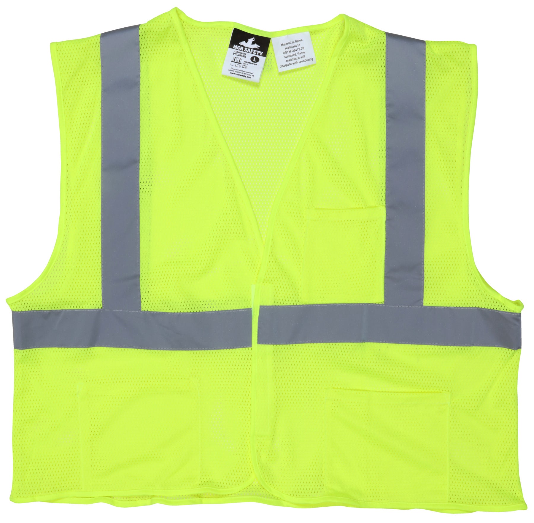VCL2MLFR - Hi Vis Reflective Lime Safety Vest – MCR Safety's Buy & Try